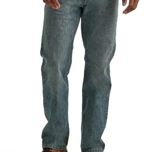 Wrangler Authentics Men's Relaxed Fit Boot Cut Jean, Tinted Mid Shade, 40W x 32L