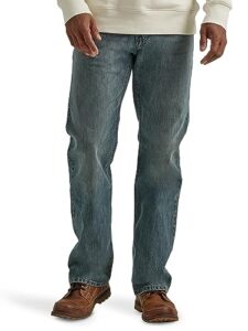 wrangler authentics men's relaxed fit boot cut jean, tinted mid shade, 38w x 30l