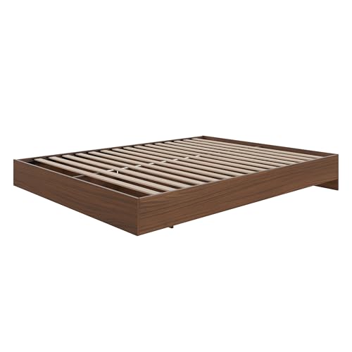 Nexera 346031 Platform Bed Frame, Queen|Walnut