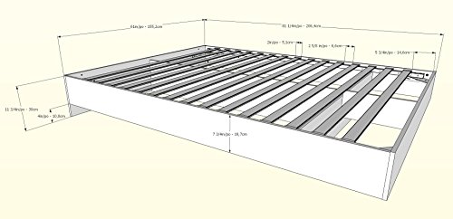 Nexera 346031 Platform Bed Frame, Queen|Walnut