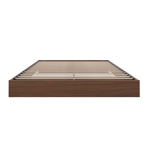 Nexera 346031 Platform Bed Frame, Queen|Walnut