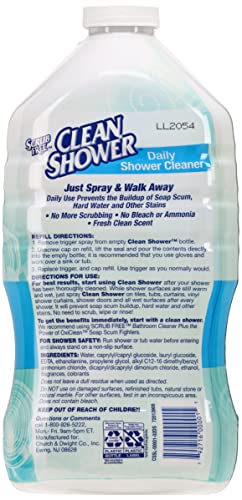 Clean Shower Daily Shower Cleaner Refill 60oz (Packaging May Vary)