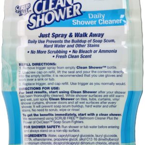 Clean Shower Daily Shower Cleaner Refill 60oz (Packaging May Vary)