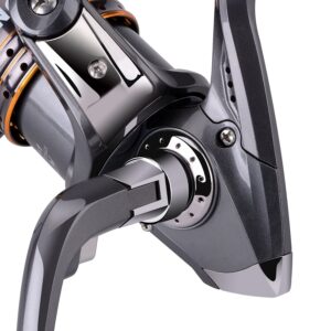 PLUSINNO HongYing Series Fishing Reels Spinning Freshwater Saltwater with 5.2:1 Gear Ratio Metal Body Left/Right Interchangeable Collapsible Handle Spinning Fishing Reel(Fishing Reel)