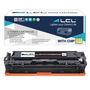 lcl remanufactured toner cartridge replacement for hp 128a ce320a 131 131h crg131 crg131h 6272b001aa 6273b001aa 7100 mf8210 8250 8230 8280cw 621cn 623cn lbp 7110cw mf624cw mf628cw (1-pack black)