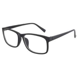 gqueen fake clear glasses non prescription glasses eyeglasses rectangular frame matte black, 201512