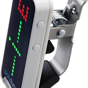 TC Electronic POLYTUNE CLIP Clip-On Tuner with Polyphonic, Strobe and Chromatic Modes and 108 LED Matrix Display for Ultimate Tuning Performance