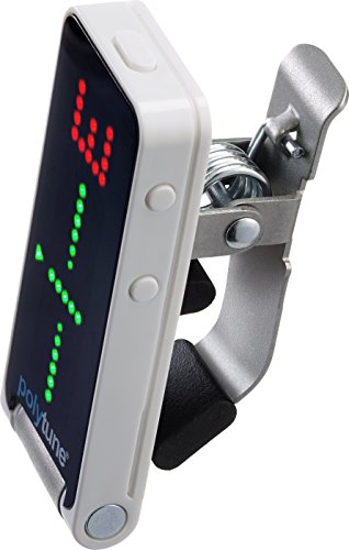 TC Electronic POLYTUNE CLIP Clip-On Tuner with Polyphonic, Strobe and Chromatic Modes and 108 LED Matrix Display for Ultimate Tuning Performance