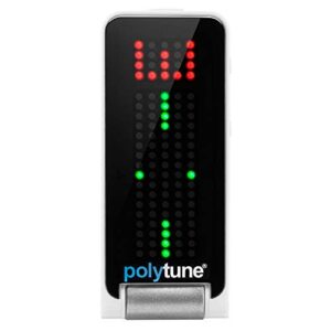 TC Electronic POLYTUNE CLIP Clip-On Tuner with Polyphonic, Strobe and Chromatic Modes and 108 LED Matrix Display for Ultimate Tuning Performance