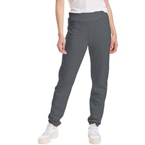 hanes womens ecosmart sweatpants, midweight fleece joggers with cinched legs, 30" athletic-sweatpants, slate heather, x-large us