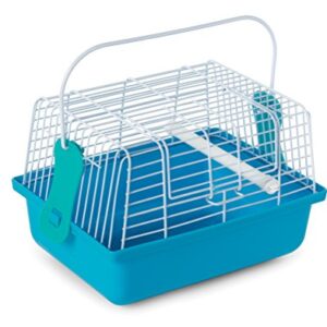 Prevue Pet Products Travel Cage for Birds and Small Animals, Blue (SP1304BLUE), 9.0" L x 5.6" W x 6.1" H