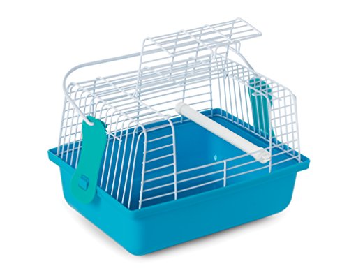 Prevue Pet Products Travel Cage for Birds and Small Animals, Blue (SP1304BLUE), 9.0" L x 5.6" W x 6.1" H