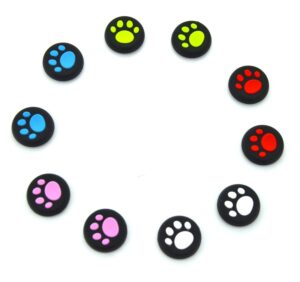 yueton 5 pairs replacement cat pad style silicone analog controller joystick thumb stick grip cap cover for sony playstation 4 controller