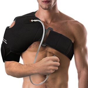 natracure hot or cold therapy shoulder ice pack wrap, shoulder brace for shoulder pain relief - (heating pad for rotator cuff injuries, surgery, gym injuries, baseball, pitching injuries) - 6032