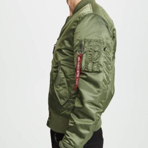 Alpha Industries MA-1 Slim Fit Bomber Flight Jacket - Fighter Pilot Flight Jacket - Sage, M