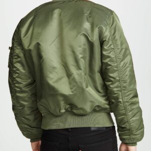 Alpha Industries MA-1 Slim Fit Bomber Flight Jacket - Fighter Pilot Flight Jacket - Sage, M