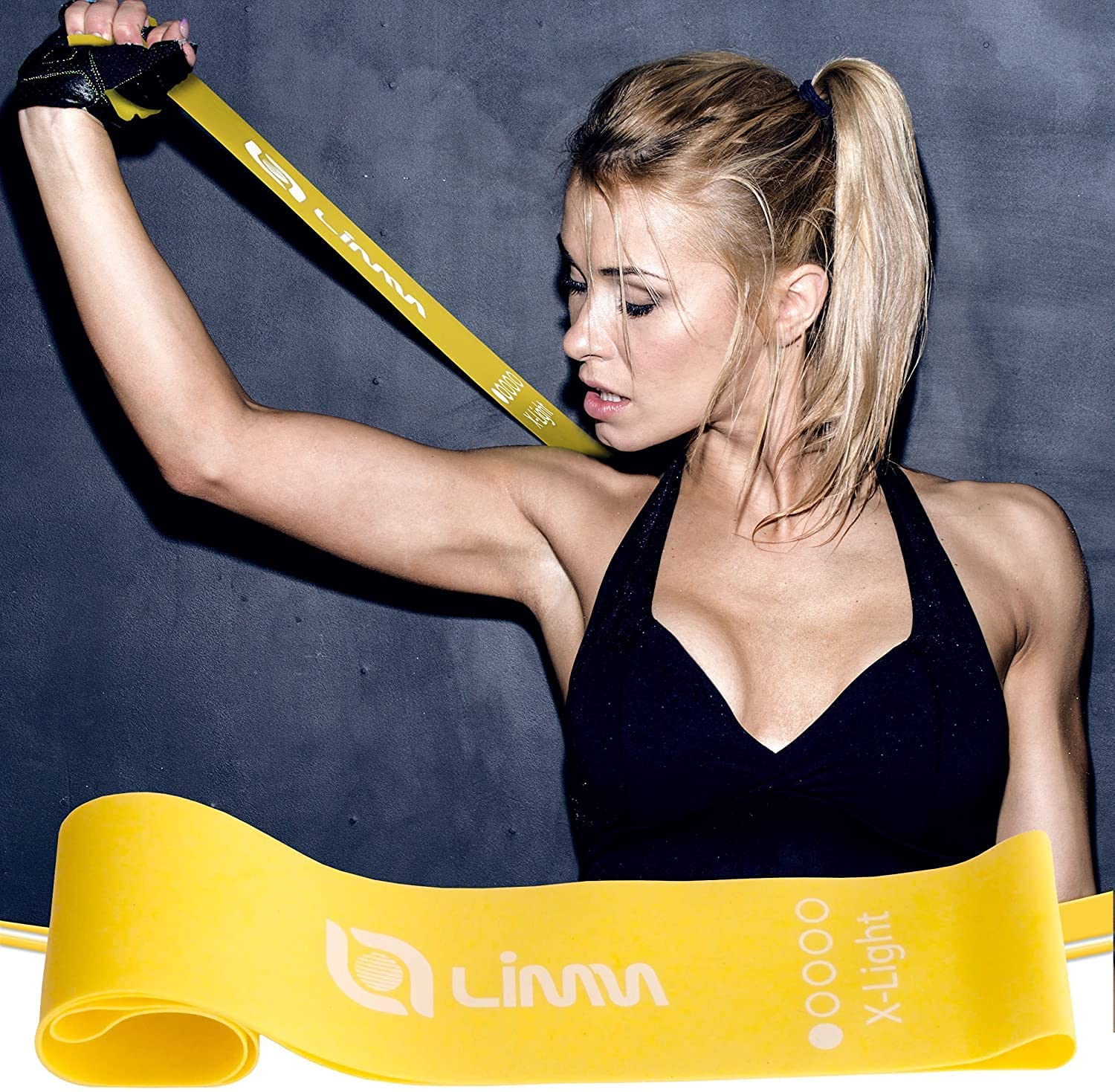 Limm Resistance Loop Exercise Bands - Set of 5 Stretch Bands for Working Out with Instruction Guide & Carry Bag - Elastic Band for Home Workout & Physical Therapy for Women and Men 12" x 2"