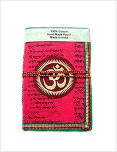 rastogi handicrafts lokta handmade paper journal diary note book planner diary pink om chakra spiritual size - 6x4 inch