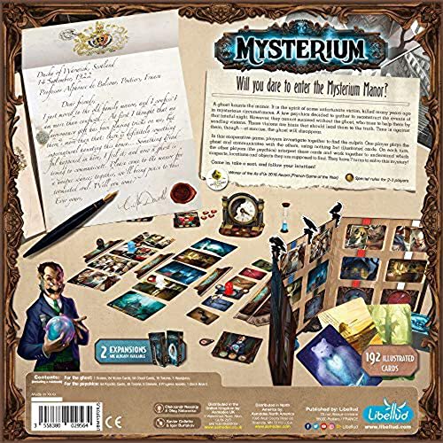 Mysterium Board Game (Base Game) - Enigmatic Cooperative Mystery Game with Ghostly Intrigue, Fun for Family Game Night, Ages 10+, 2-7 Players, 45 Minute Playtime, Made by Libellud