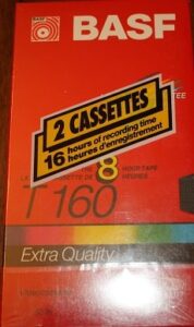 basf t-160 8 hour blank vhs video cassette recording tape pack of 2