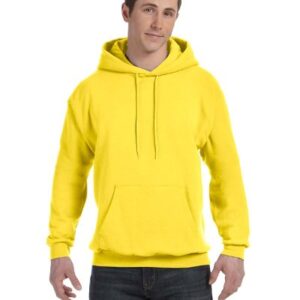 Hanes Men's Fleece Full Cut Athletic Hooded Pullover, Yellow, X-Large