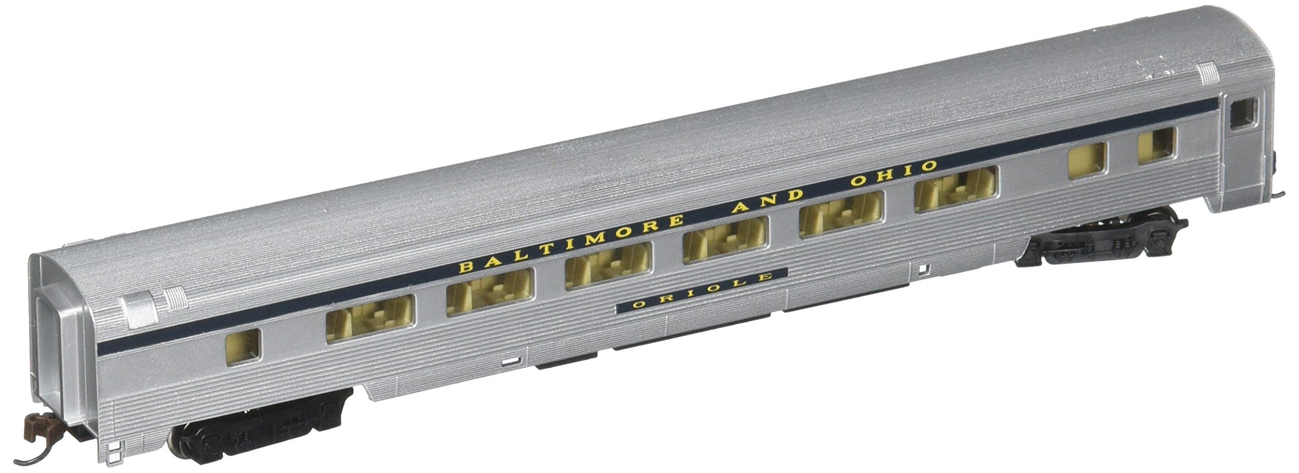 Bachmann Industries Streamline Fluted Coach with Lighted Interior - B&O (N Scale), 85'