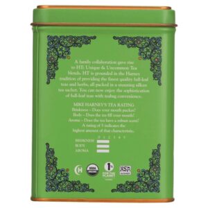 Harney Sons HT Tea Blend Organic Plain Green 20 Tea Sachets 1.4 oz 40 g