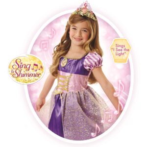 Disney Princess Rapunzel Sing & Shimmer Musical Dress Costume for Girls