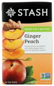 stash tea green ginger peach matcha (pack of 2)