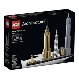 LEGO Architecture New York City 21028, Build It Yourself New York Skyline Model Kit for Adults and Kids (598 Pieces),Multicolor