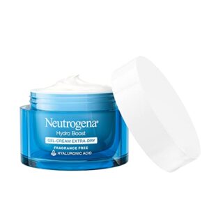 Neutrogena Hydro Boost Hyaluronic Acid Hydrating Gel-Cream Face Moisturizer to Hydrate & Smooth Extra-Dry Skin, Oil-Free, Fragrance-Free, Non-Comedogenic & Dye-Free Face Lotion, 1.7 oz