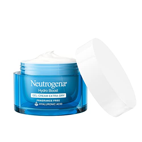 Neutrogena Hydro Boost Hyaluronic Acid Hydrating Gel-Cream Face Moisturizer to Hydrate & Smooth Extra-Dry Skin, Oil-Free, Fragrance-Free, Non-Comedogenic & Dye-Free Face Lotion, 1.7 oz