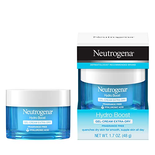 Neutrogena Hydro Boost Hyaluronic Acid Hydrating Gel-Cream Face Moisturizer to Hydrate & Smooth Extra-Dry Skin, Oil-Free, Fragrance-Free, Non-Comedogenic & Dye-Free Face Lotion, 1.7 oz