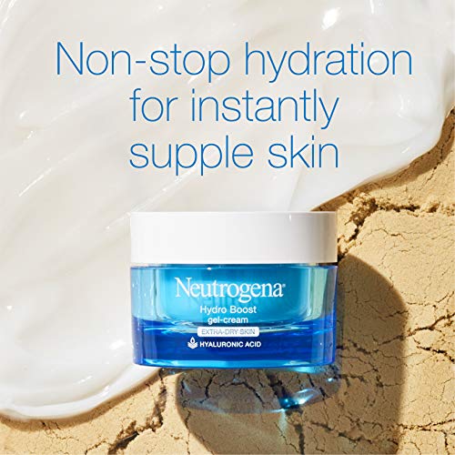 Neutrogena Hydro Boost Hyaluronic Acid Hydrating Gel-Cream Face Moisturizer to Hydrate & Smooth Extra-Dry Skin, Oil-Free, Fragrance-Free, Non-Comedogenic & Dye-Free Face Lotion, 1.7 oz