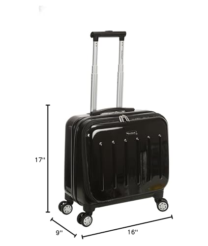 Rockland Revolution Hardside Rolling Computer Case, Black, Carry-On 17-Inch