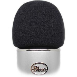 foam windscreen for blue yeti microphone - pop filter cover made from quality sponge material that filters unwanted recording and background noises - black color