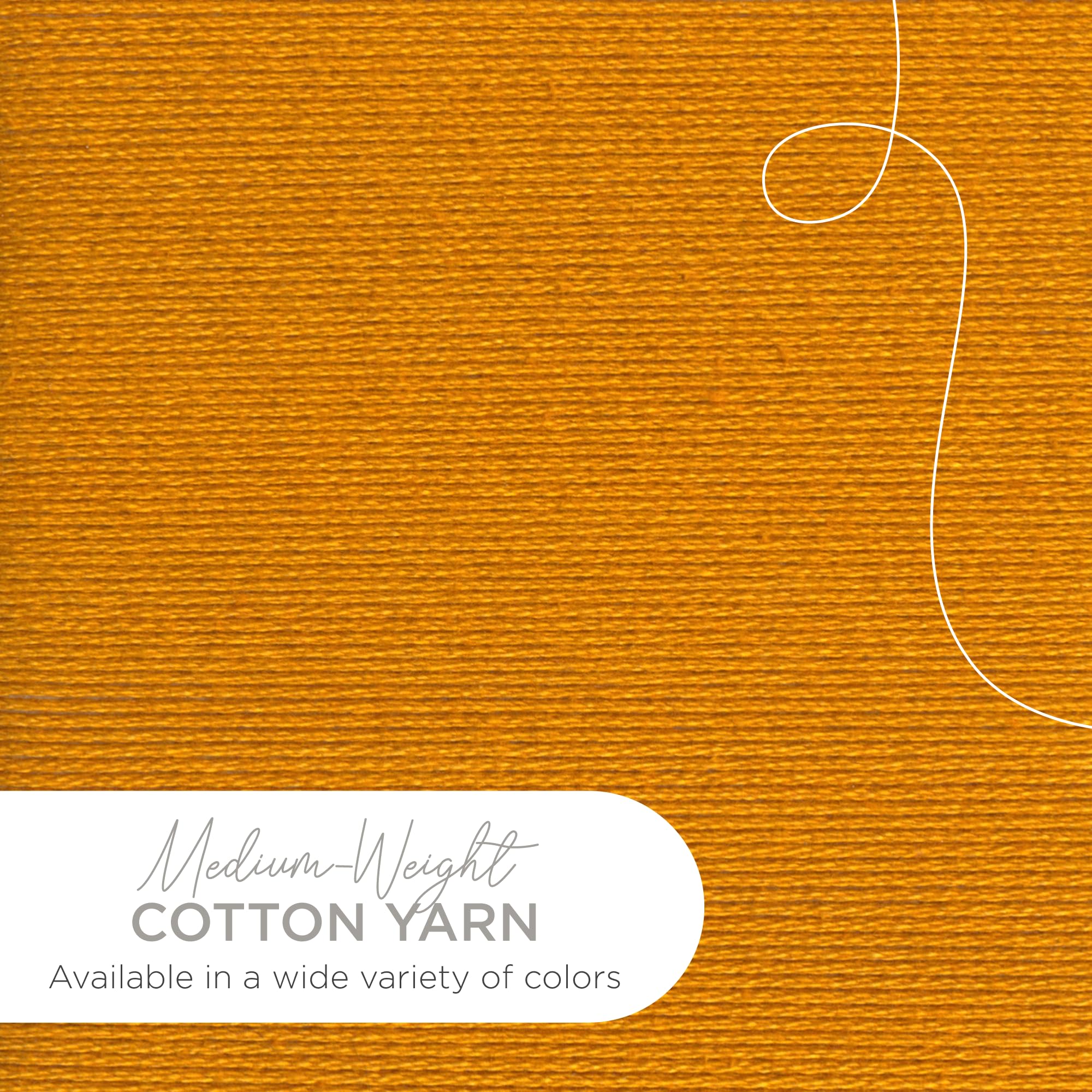 Lion Brand Yarn (1 Skein) 24/7 Cotton® Yarn, Goldenrod