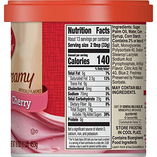 Betty Crocker Cherry Chip Cake Mix and Cherry Frosting Bundle (2 Items)