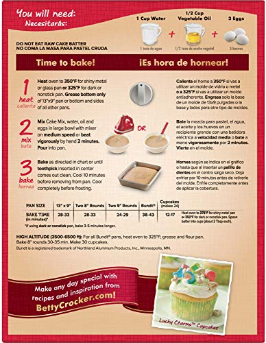 Betty Crocker Cherry Chip Cake Mix and Cherry Frosting Bundle (2 Items)