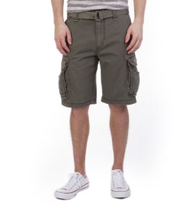 unionbay mens survivor belted cargo short - reg and big & tall sizes,military,34