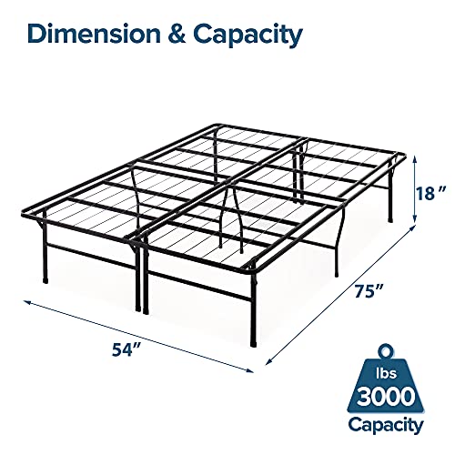 ZINUS SmartBase Heavy Duty Mattress Foundation / 18 Inch Metal Platform Bed Frame / No Box Spring Needed / Sturdy Steel Frame / Underbed Storage, Full