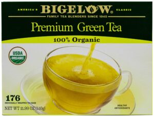 bigelow premium 100-percent organic green tea 176-count box