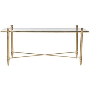 safavieh home collection tait gold coffee table