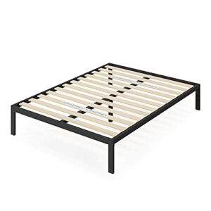 ZINUS Mia Metal Platform Bed Frame / Wood Slat Support / No Box Spring Needed / Easy Assembly, Black, Queen