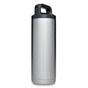 yeti rambler 18 oz bottle, vacuum insulated, stainless steel with triplehaul cap, stainless