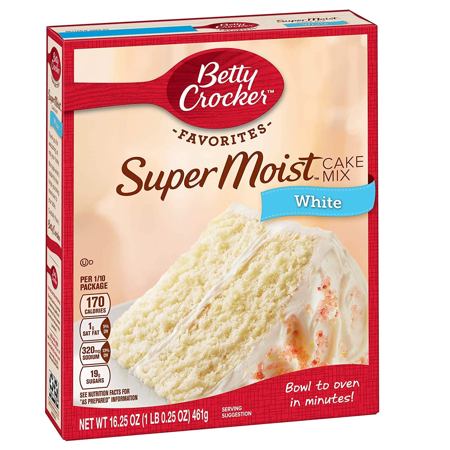 Betty Crocker Super Moist Cake Mix White - Pudding in the Mix 16.25 Oz (Pack of 4) by Betty Crocker