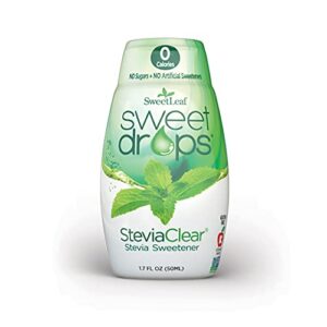 sweetleaf sweet drops liquid stevia sweetener, steviaclear, 1.7 ounce (sd-clr)