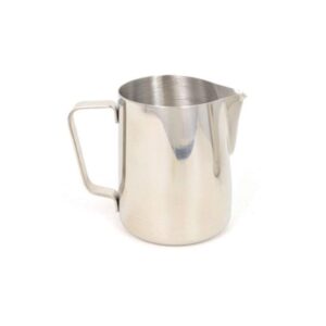 rhino coffee gear rhino classic milk pitcher 12oz, 12 oz, silver