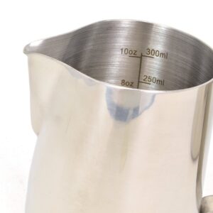 Rhino Coffee Gear Rhino Classic Milk Pitcher 12OZ, 12 oz, Silver