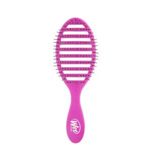 wet brush speed dry hair brush, purple - vented design and ultra soft heatflex bristles are blow dry safe with ergonomic handle manages tangle and uncontrollable hair - pain-free hair accessories